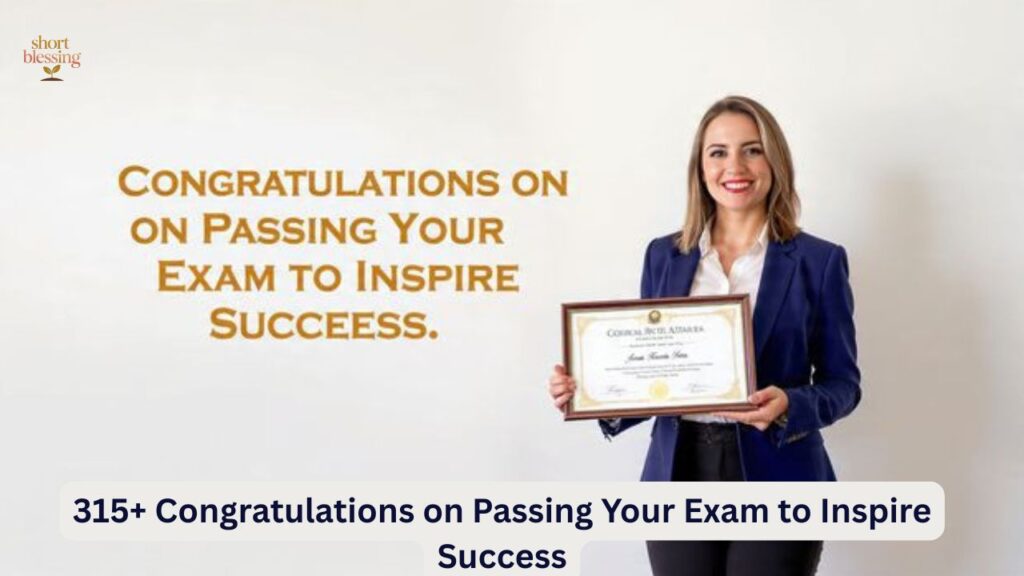 315+ Congratulations on Passing Your Exam to Inspire Success - short ...