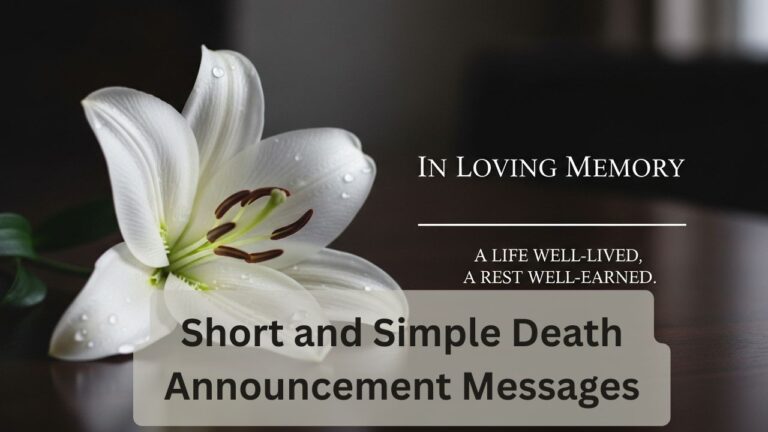 Death Announcement Messages: Thoughtful Ways to Share Sad News - short ...